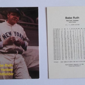 Vintage Babe Ruth Trading Card in Acrylic Frame With FREE - Etsy