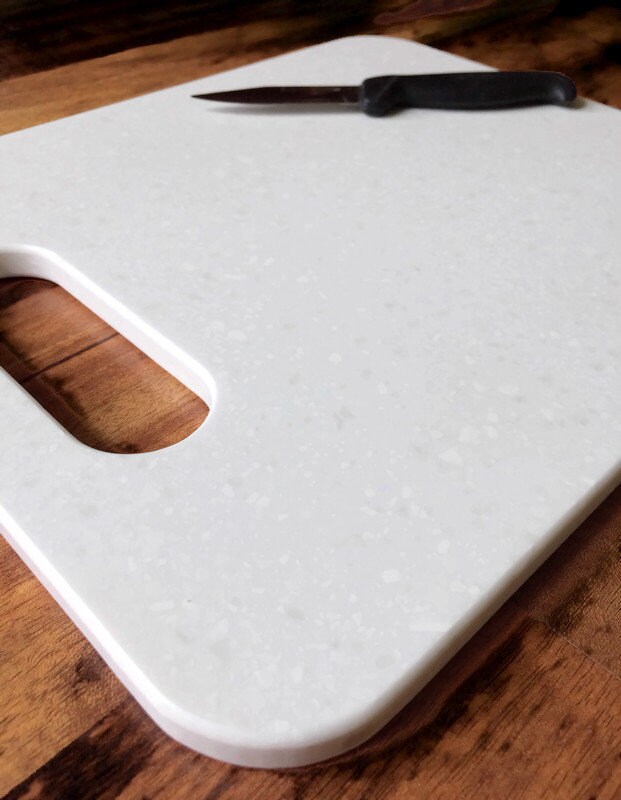 Corian Cutting Board, Charcuterie Board, Trivet, White Corian, Solid ...