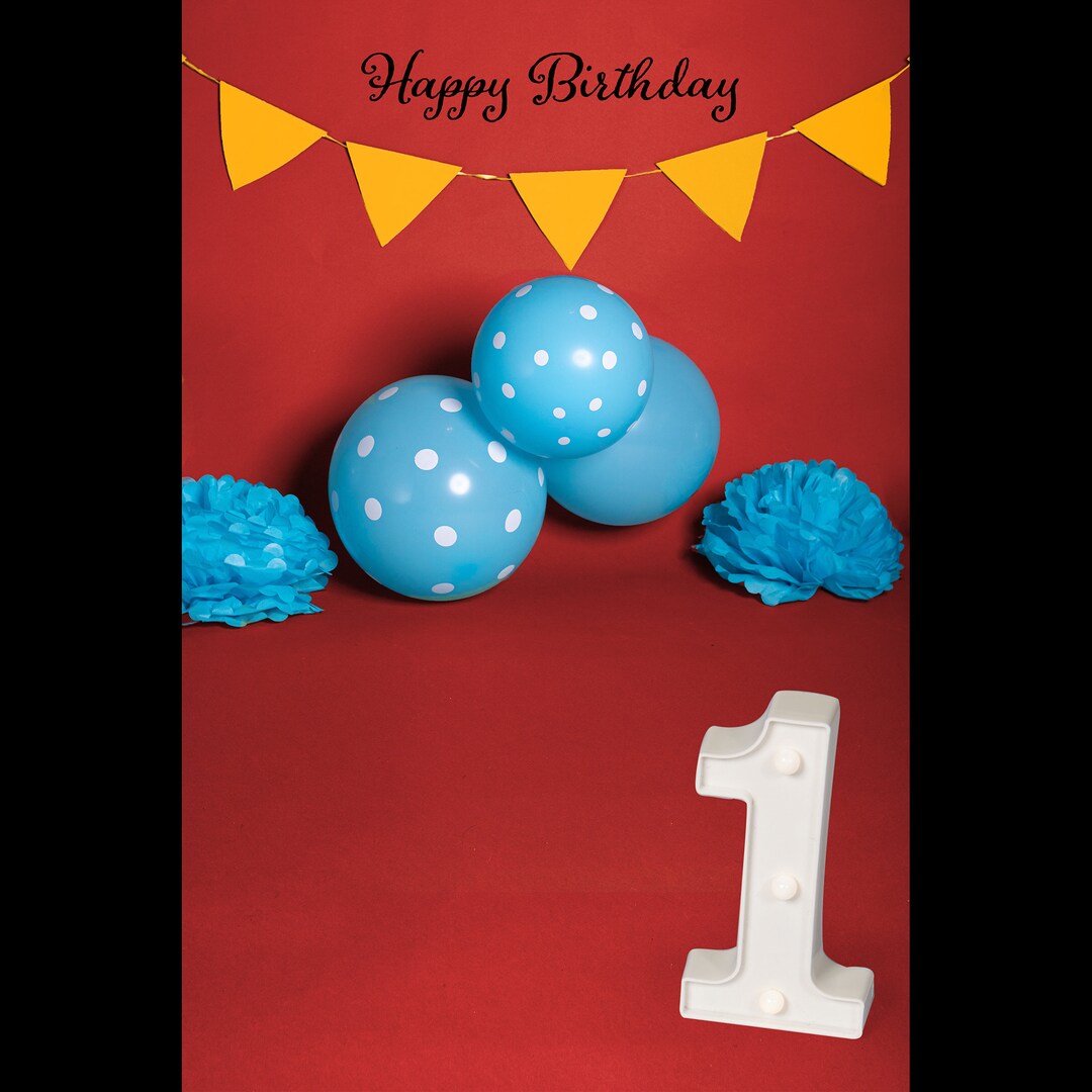 First Birthday Digital Background Backdrop Instant Download - Etsy