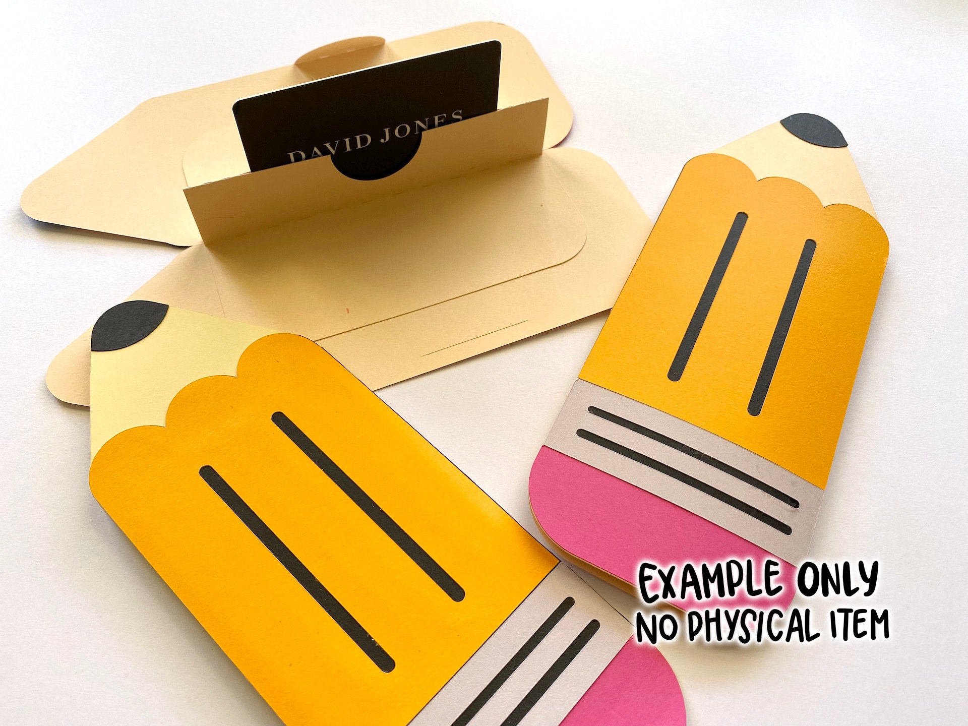 Pencil Gift Card Holder SVG Template School Students Class - Etsy Australia