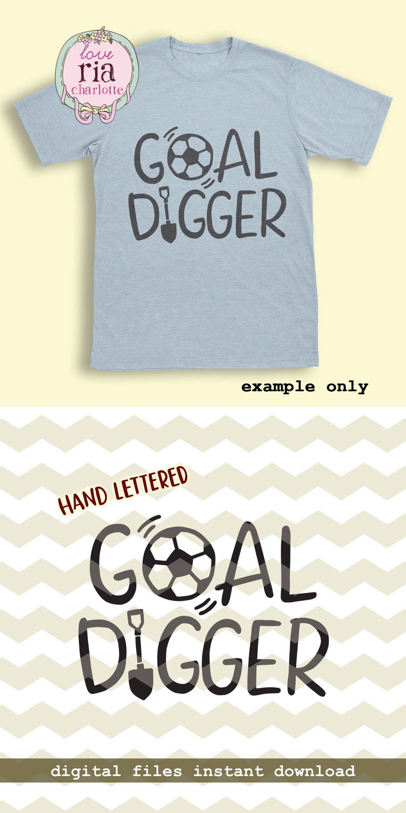 Goal Digger, Fun Funny Quirky Soccer Ball Sport Mom Digital Cut Files ...