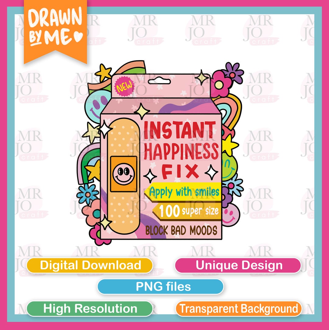 Digital Download - Happy Happiness Positivity - Clipart Clip Art Png ...