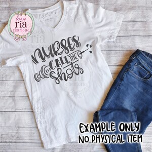 Nurses Call the Shots, Fun Funny Quirky Humor Nurse Thank You Gift ...