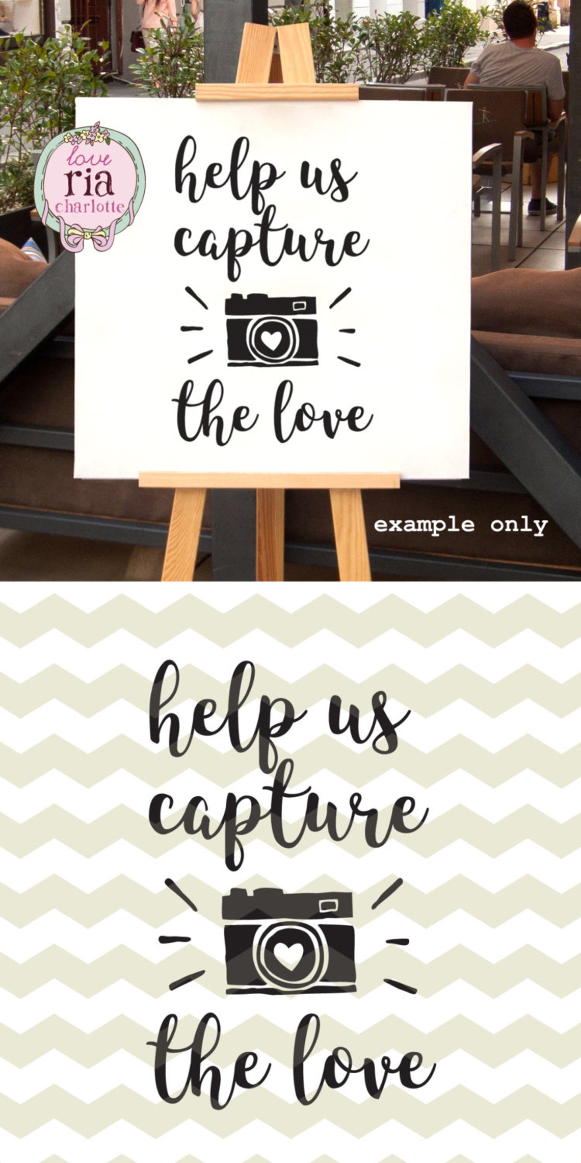 Wedding “help Us Capture the Love” Camera Sign Digital Cut Files, SVG ...