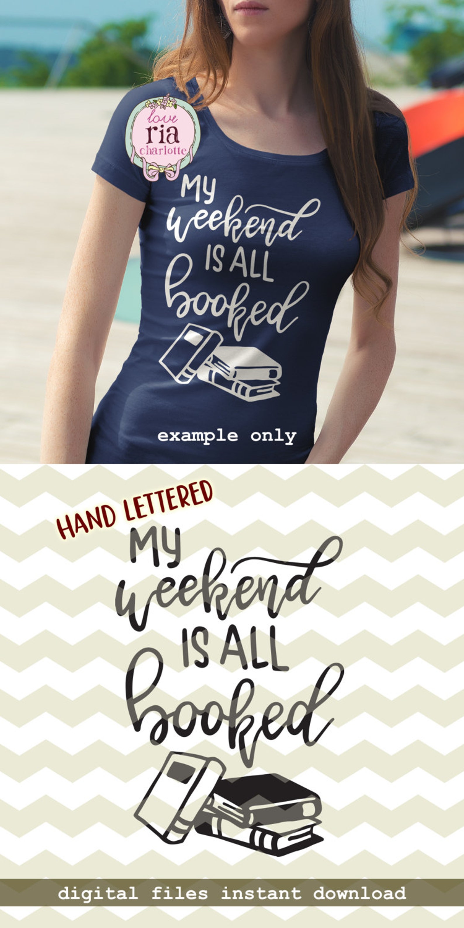 My Weekend is All Booked, Fun Funny Quirky Bookworm Book Lover Digital ...