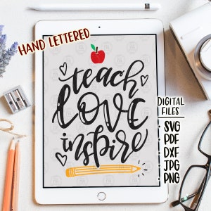 Teach Love Inspire, Teachers' Day Gift School Classroom Teaching Quote ...