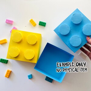 Building Toy Bricks Blocks Birthday Favor Box Digital Download Cut ...