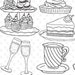 High Tea, Afternoon Tea Time, Teapot Teacups Cake Handdrawn Hand Drawn ...