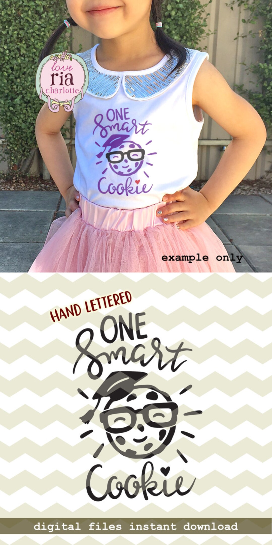 One Smart Cookie, Cute Fun Funny Quirky Geeky Nerdy Kids Digital Cut ...