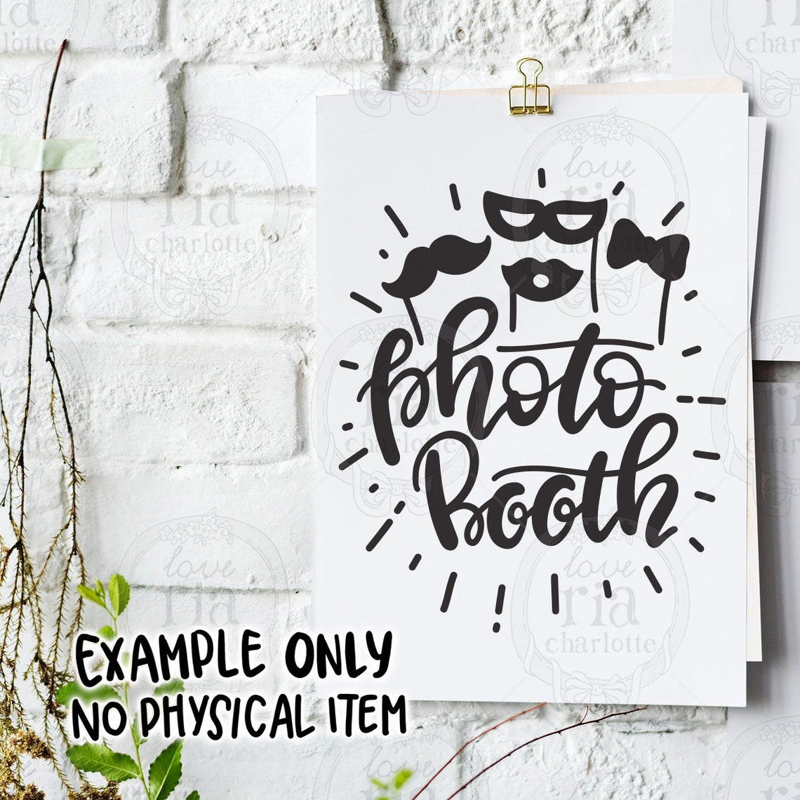 Photo Booth Hand Lettered for Wedding Birthday Party Digital Files, Svg ...