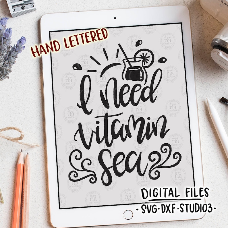 I Need Vitamin Sea Fun Summer Beach Holiday Vacation Digital | Etsy