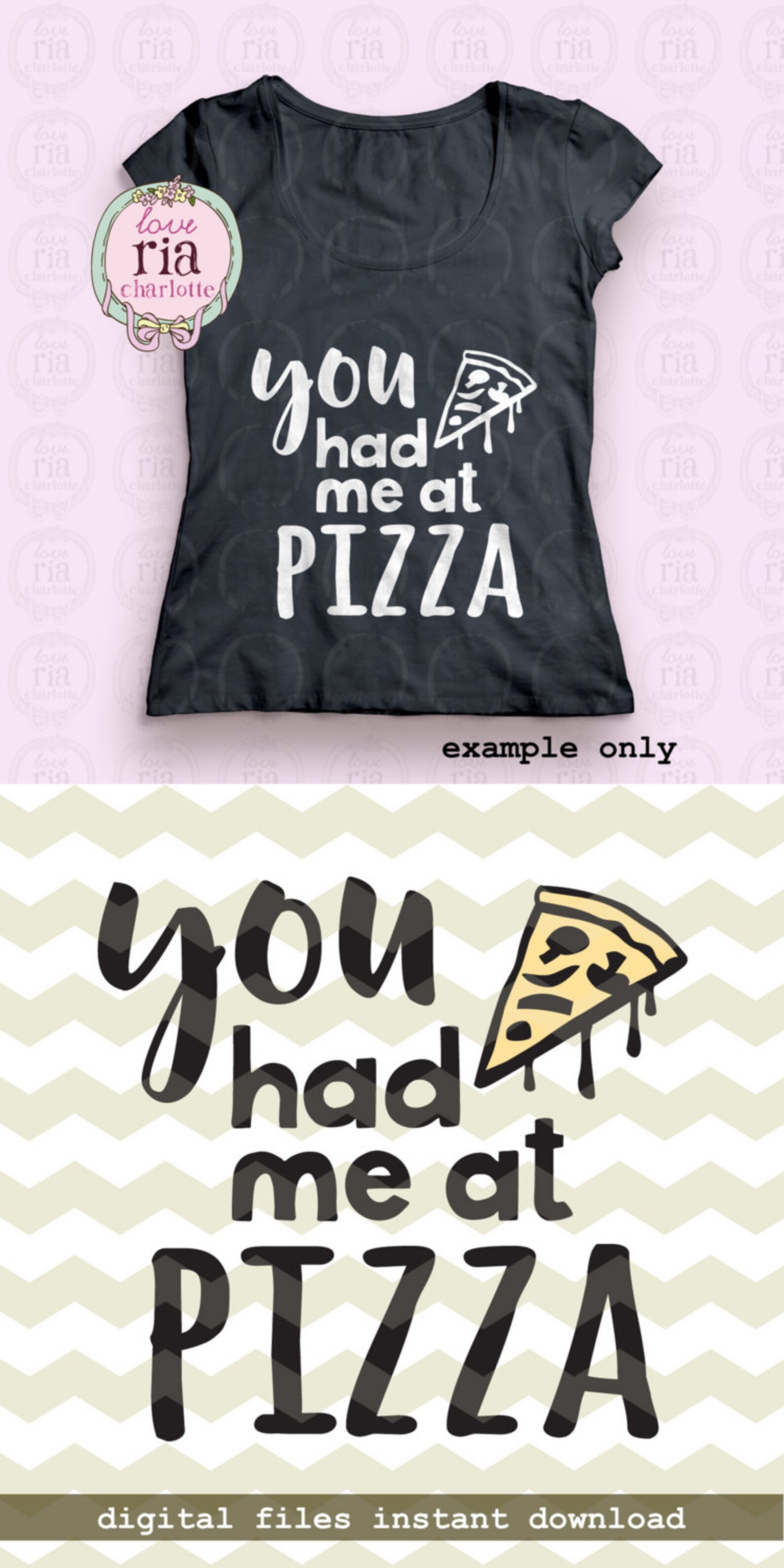 You Had Me at Pizza, Italian Food Pizza Lover Cheese Fun Quote Digital ...