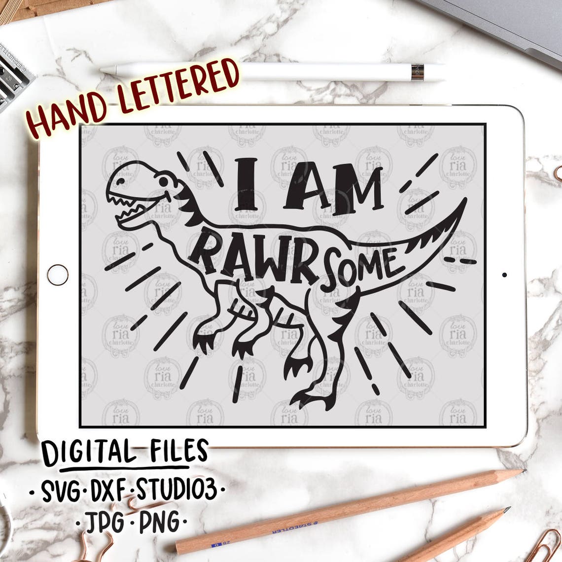 I Am RAWR Some Fun Awesome Dinosaur Digital Files SVG DXF - Etsy