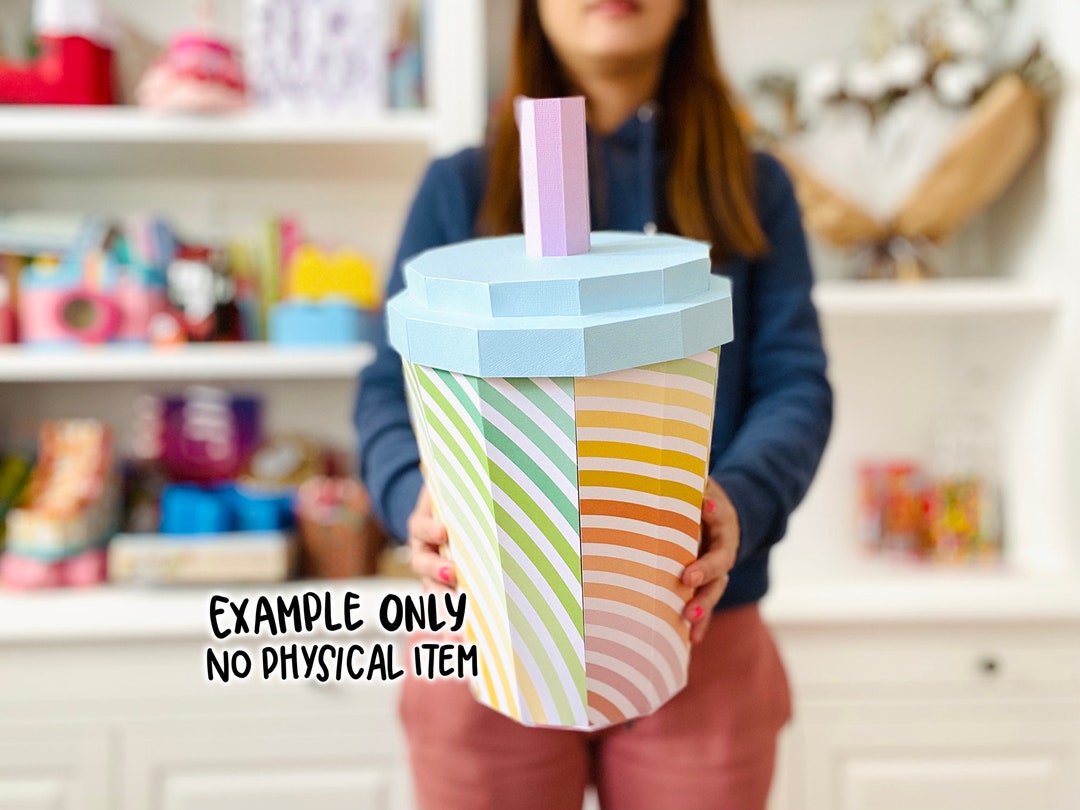 Big Iced Coffee Cold Drink Boba Bubble Tea Gift Box Digital Download ...