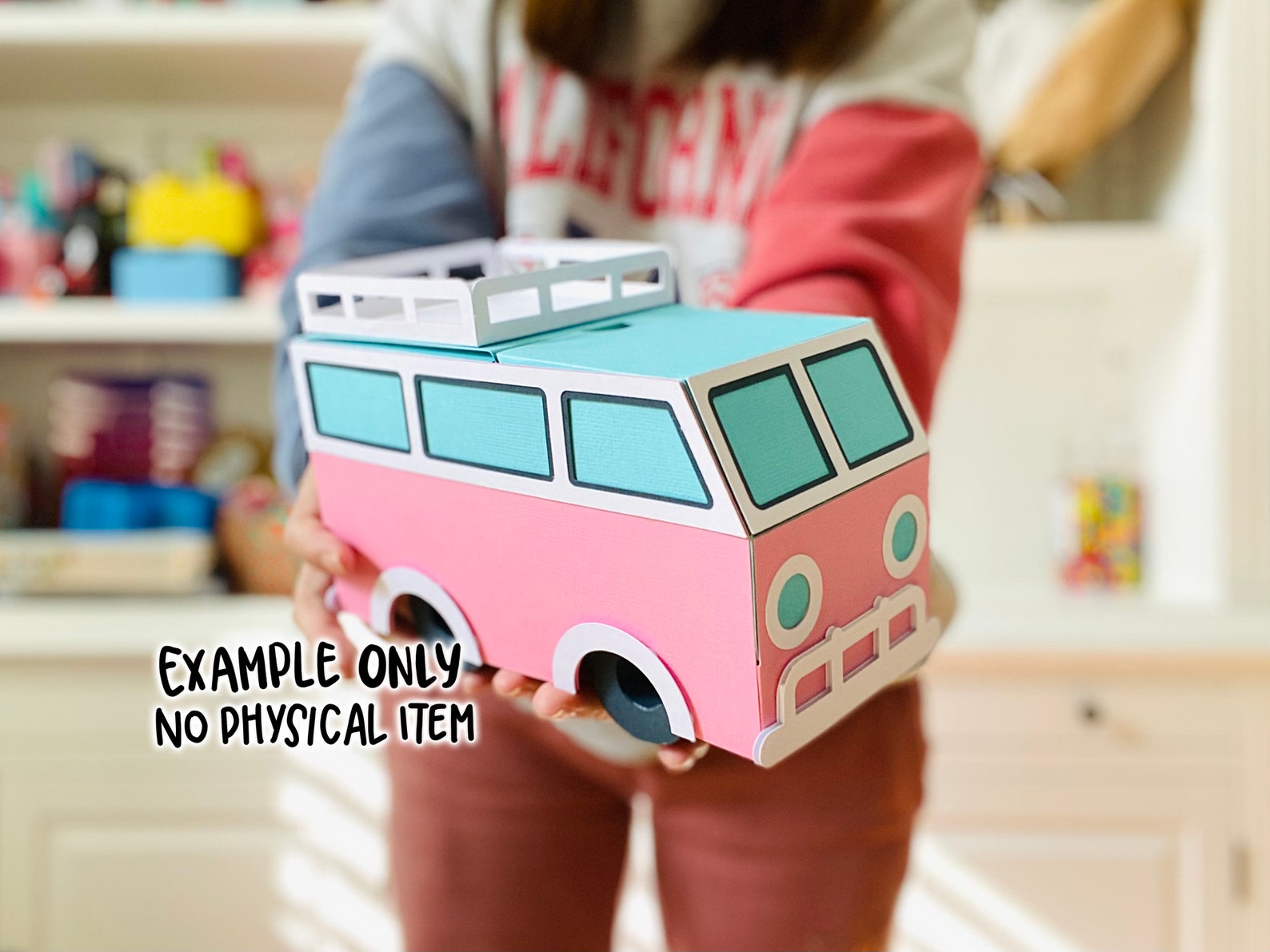 Cute Camper Van Gift Box, Digital Download Cut Files, SVG Template for ...