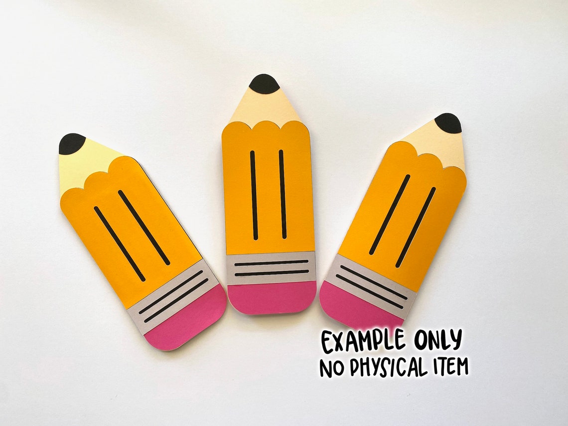 Pencil Gift Card Holder SVG Template School Students Class - Etsy