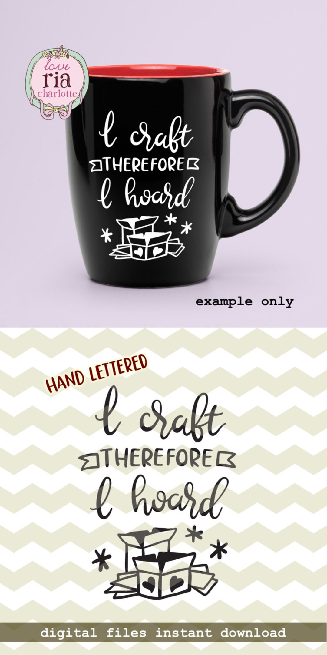 I Craft Therefore I Hoard, Fun Funny Hoarder Craft Room Humor Digital ...