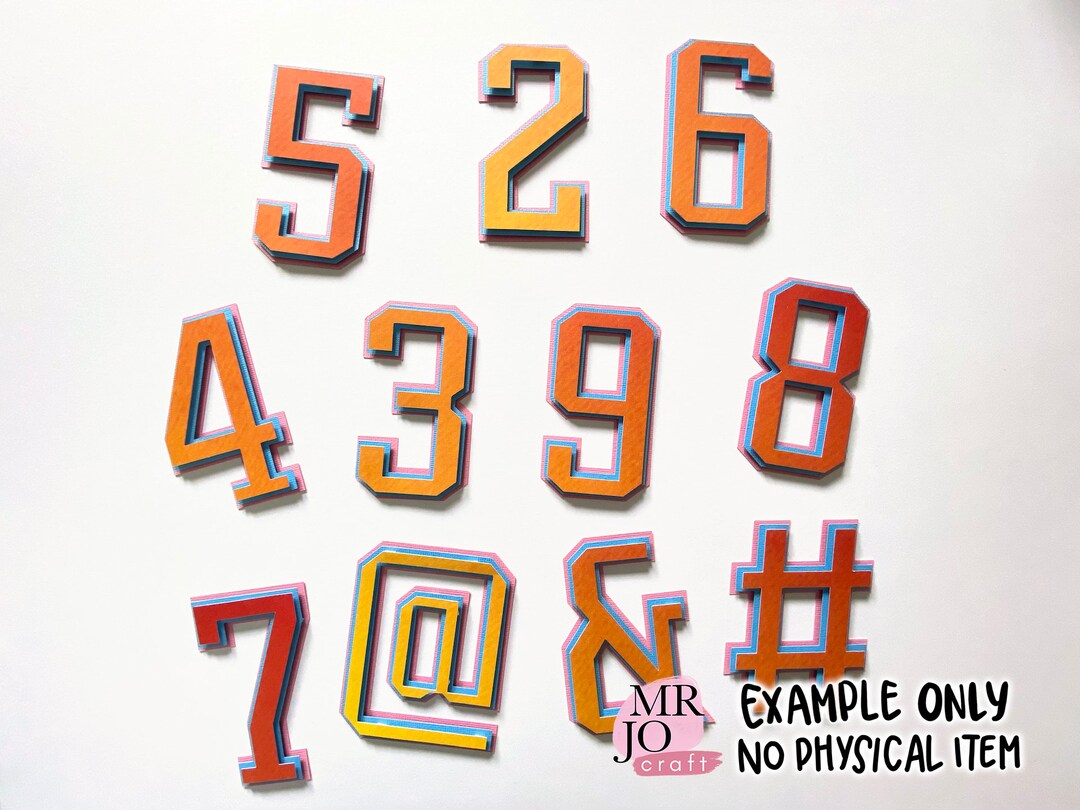 Add on Layers Only for 10" BIG 3D Number Template Digital Download Cut ...
