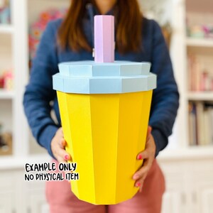 Big Iced Coffee Cold Drink Boba Bubble Tea Gift Box Digital Download ...