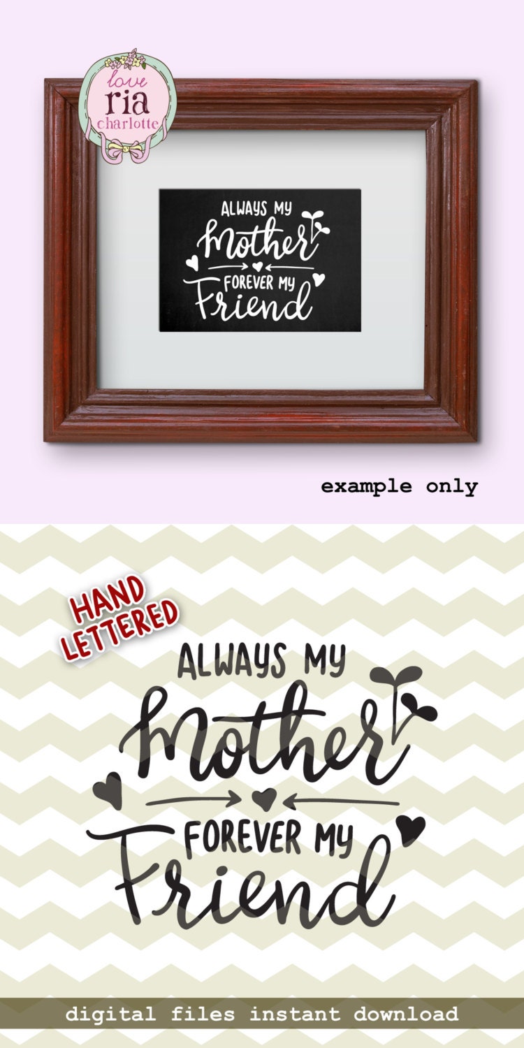 Always Mother Forever Friend Mum Mothers Day Gift Idea - Etsy Australia