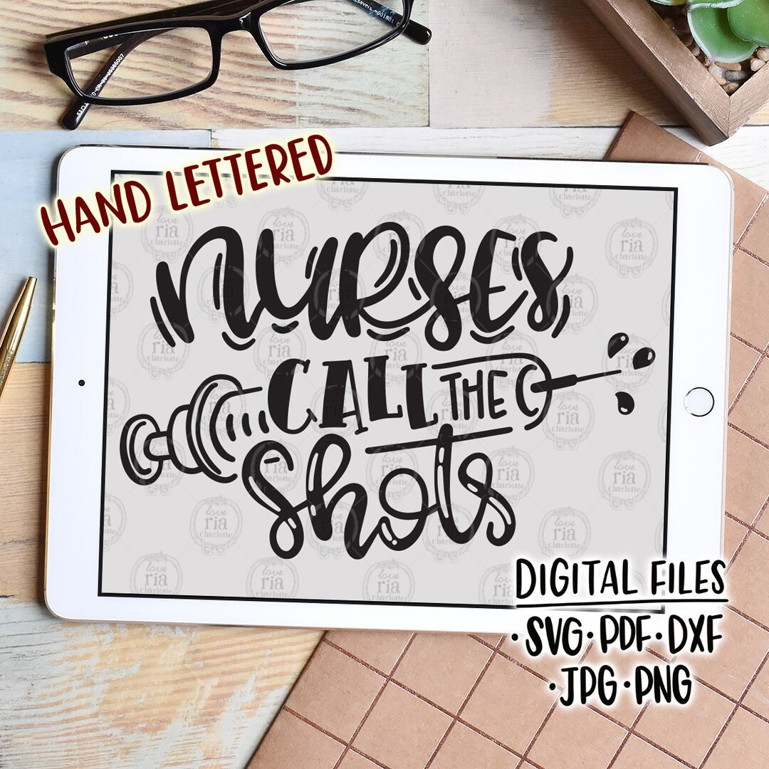 Nurses Call the Shots, Fun Funny Quirky Humor Nurse Thank You Gift ...