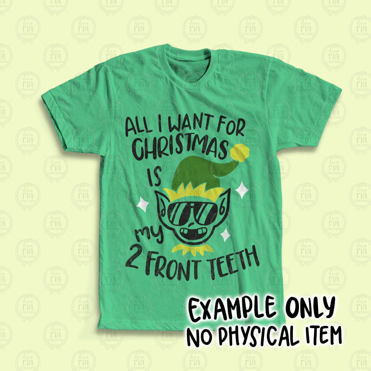 Christmas Two Front Teeth, Cheeky Funny Quirky Elf Kids Digital Files ...