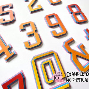 Add on Layers Only for 10" BIG 3D Number Template Digital Download Cut ...