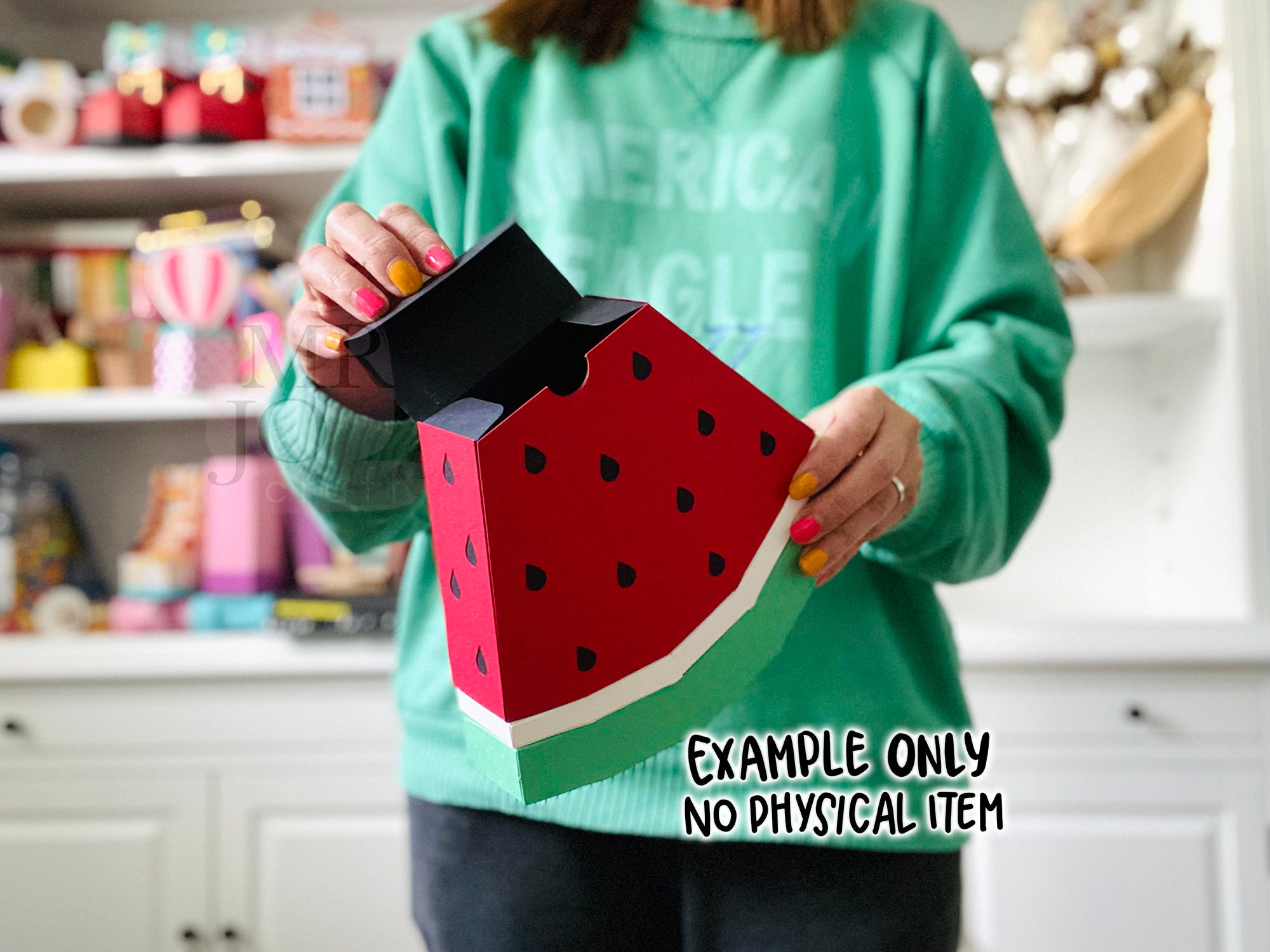 Summer Craft - 3D Paper Watermelon Gift Box, Party Favor, Digital ...