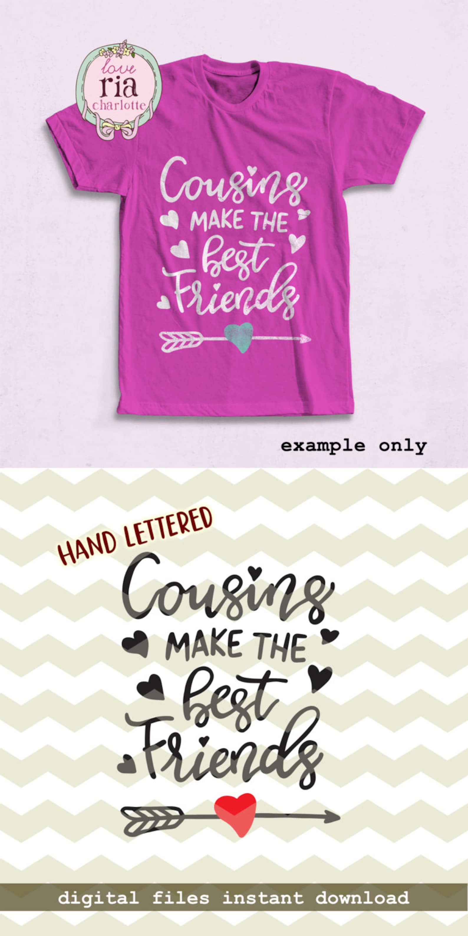 Cousins Make the Best Friends Cute Fun Love Arrow Hand - Etsy Australia