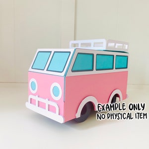 Cute Camper Van Gift Box, Digital Download Cut Files, SVG Template for ...