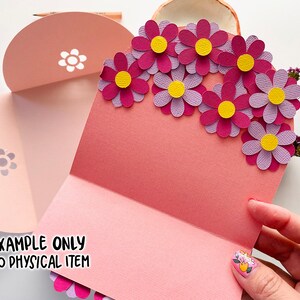 Flower Fold Card & Square Envelope Digital Download Cut Files, SVG ...