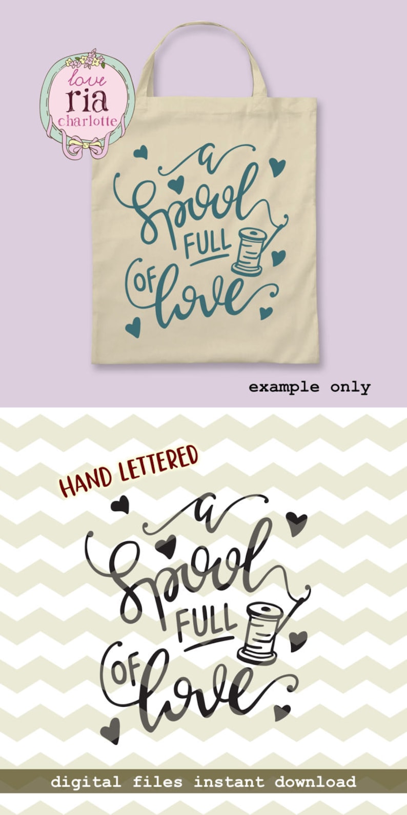 A Spool Full of Love Cute Fun Thread Sew Sewing Quilt Quote - Etsy