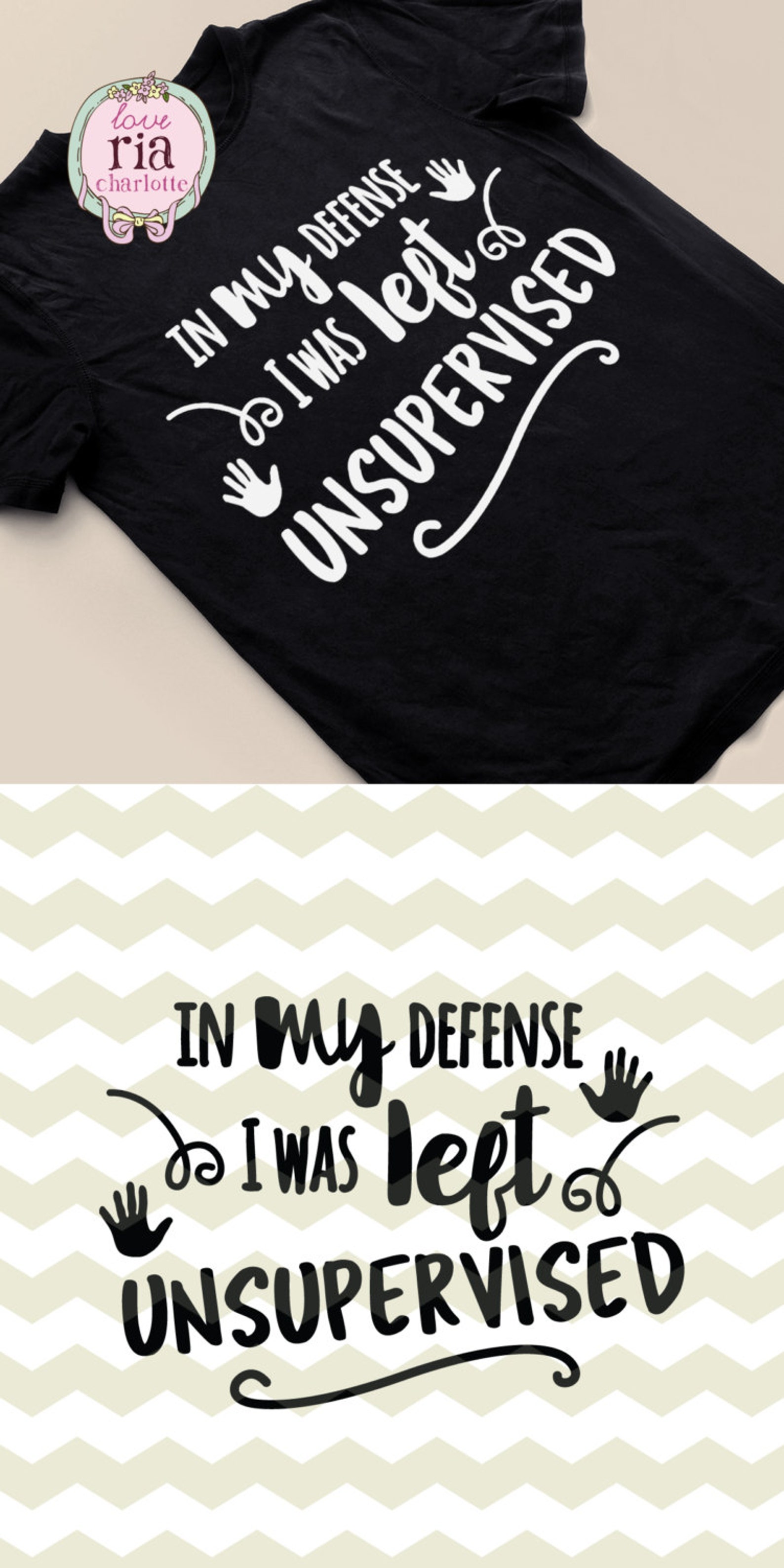 In My Defense I Was Left Unsupervised Fun Kids Baby Quote | Etsy