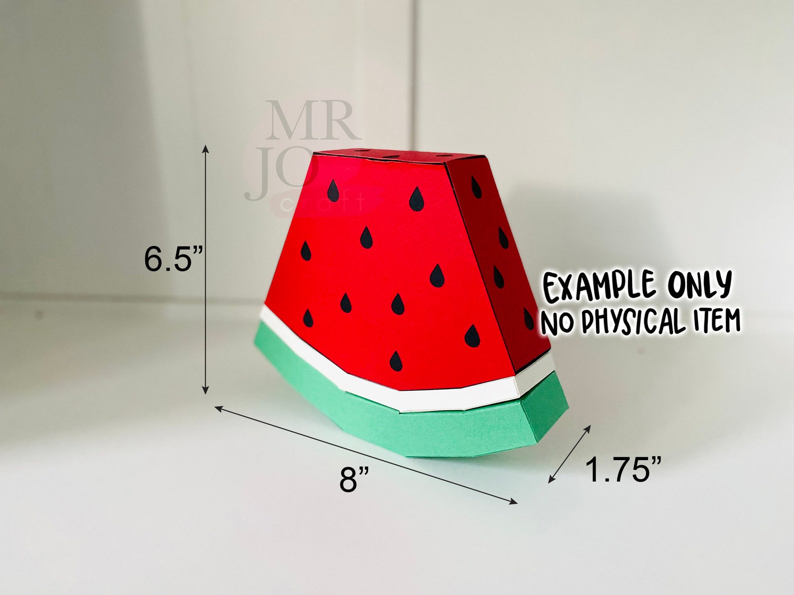 Summer Craft - 3D Paper Watermelon Gift Box, Party Favor, Digital ...