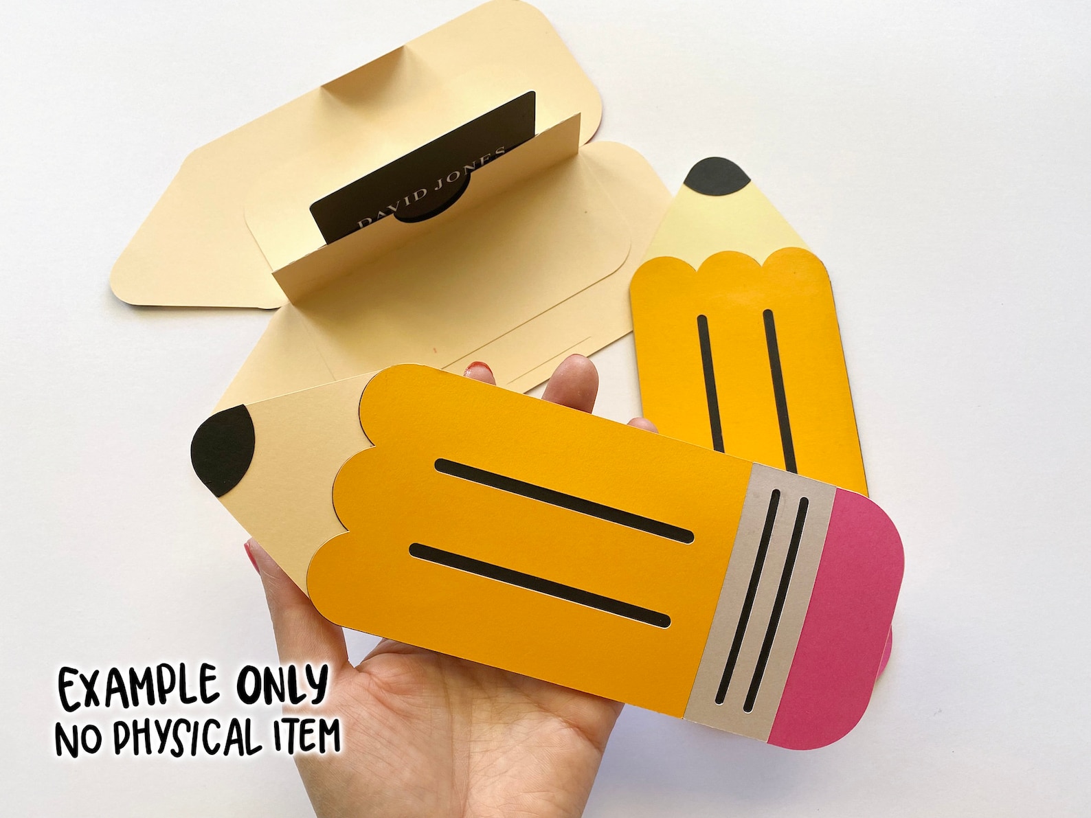 Pencil Gift Card Holder SVG Template School Students Class - Etsy