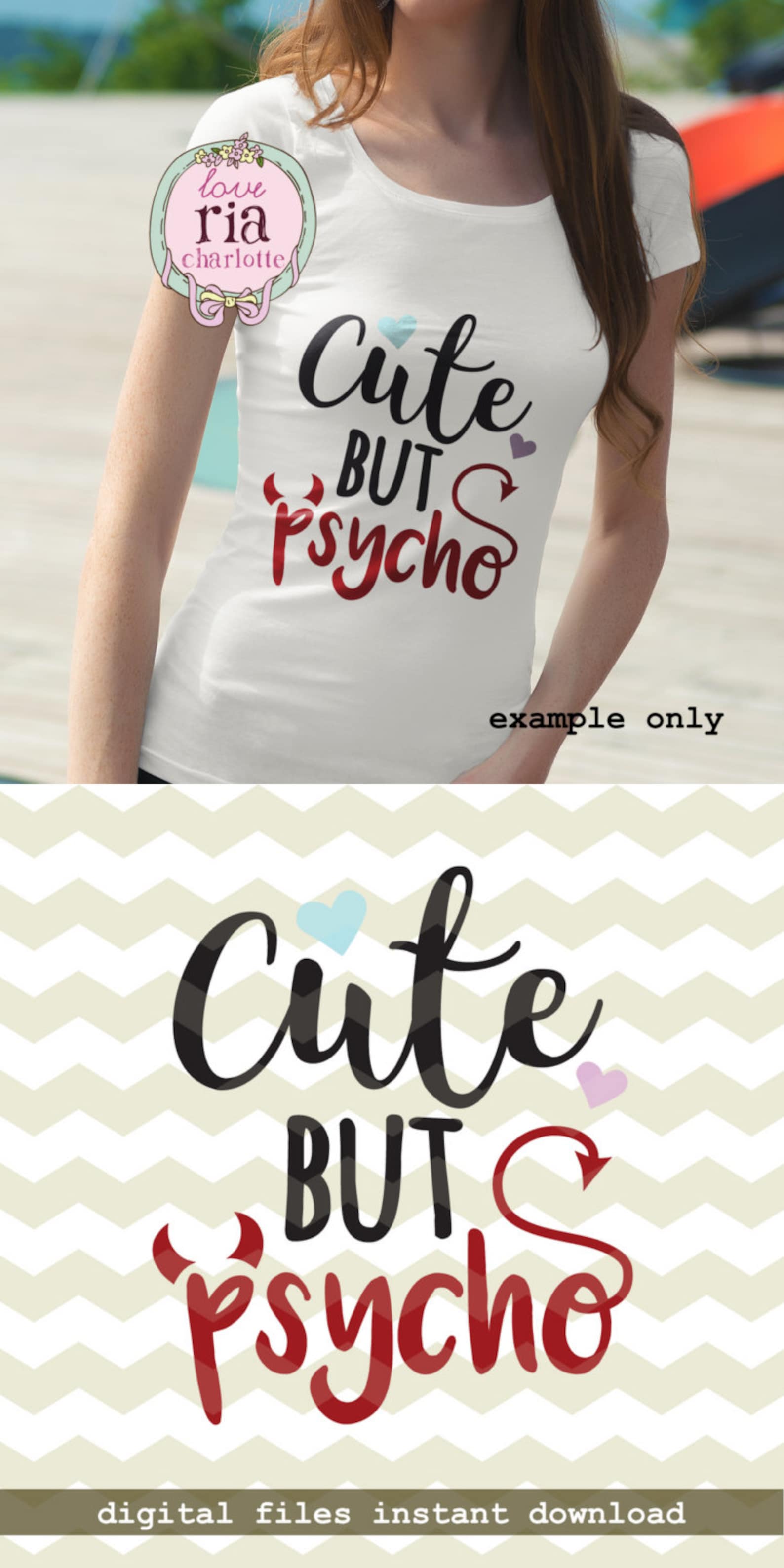 Cute but Psycho Funny Crazy Cute Naughty Devil Fun Quote - Etsy