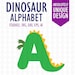 Dinosaur Alphabet Letters Digital Cutting Files, Ai, EPS, SVG, DXF ...