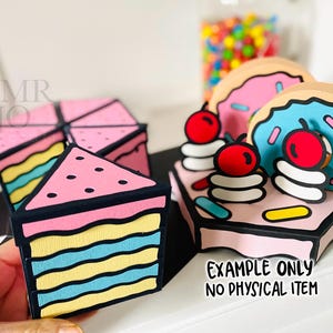 Digital Download Cut Files - Cartoon Comic Cake Explosion Box Party ...