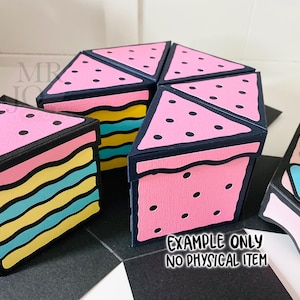 Digital Download Cut Files - Cartoon Comic Cake Explosion Box Party ...