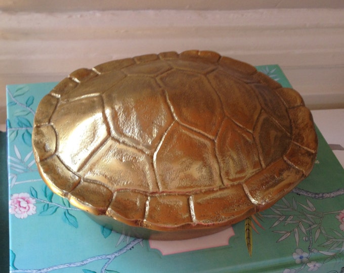 Nate Berkus Turtle Shell Decorative Box Brass Colored Turtle Shell ...