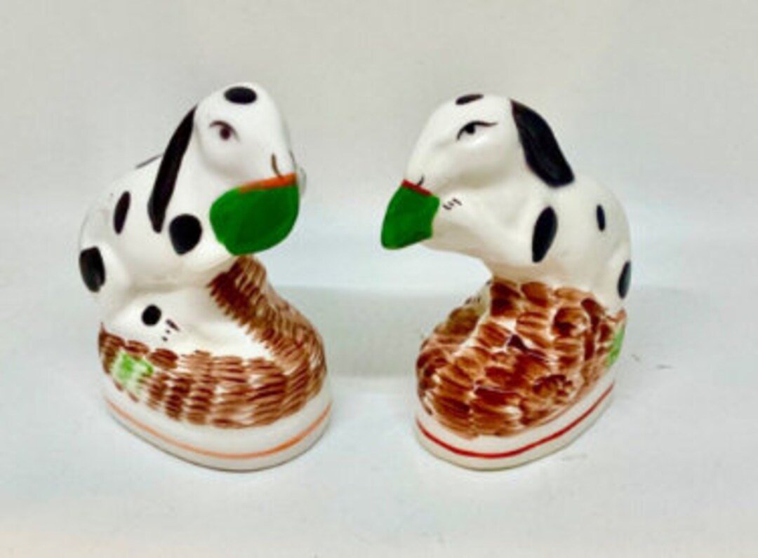 Vintage Porcelain Rabbits Pair of Rabbits Lucky Rabbits Easter Bunny ...