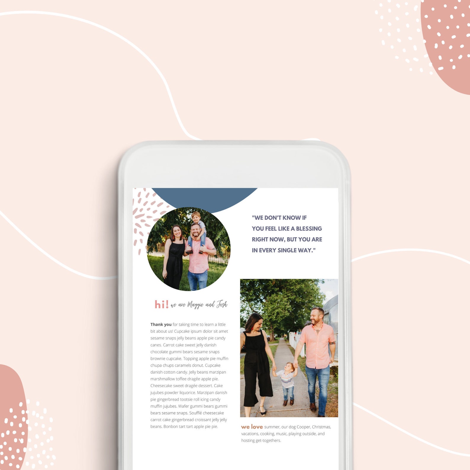 Modern Adoption Profile Single Page Flyer About Our Family | Etsy