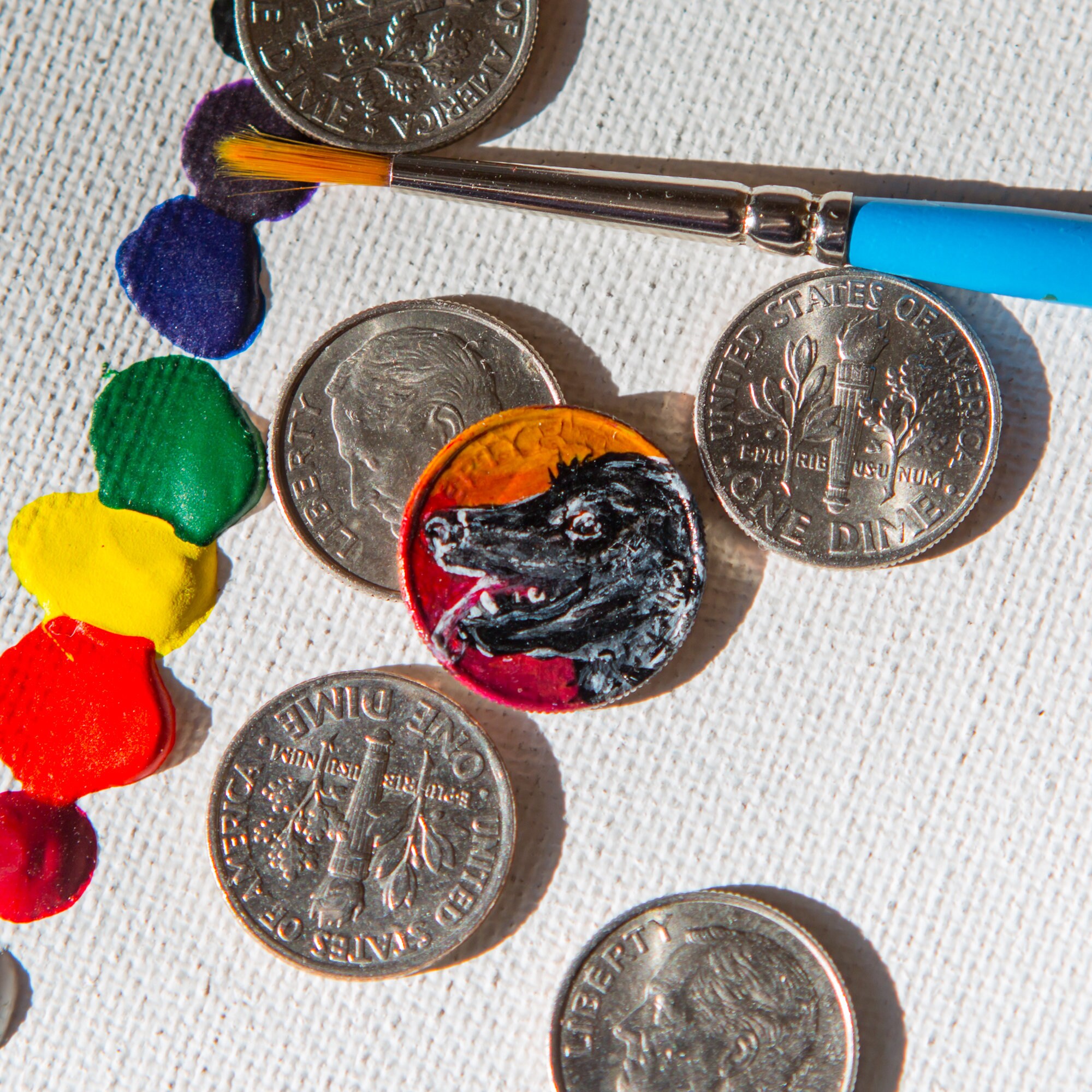 Pet Parent Gift, Coin Collection, Custom Pet Artwork on a Dime - Etsy