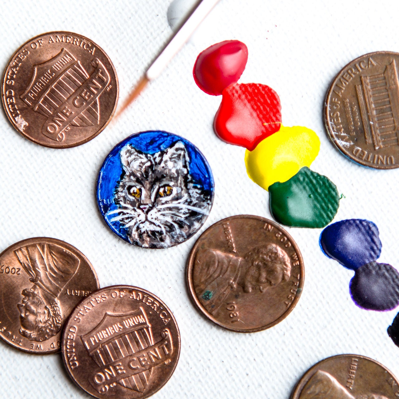 Pet Parent Gift, Coin Collection, Custom Pet Artwork on a Penny - Etsy
