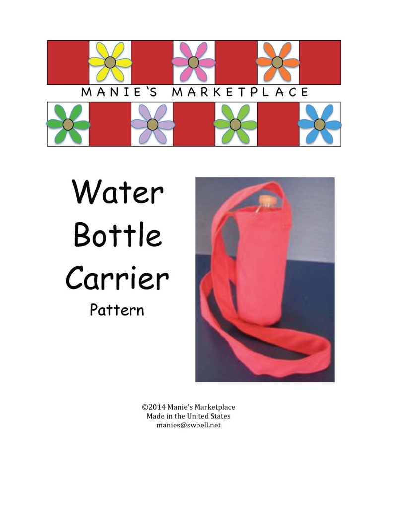 Water Bottle Carrier Pattern - Etsy
