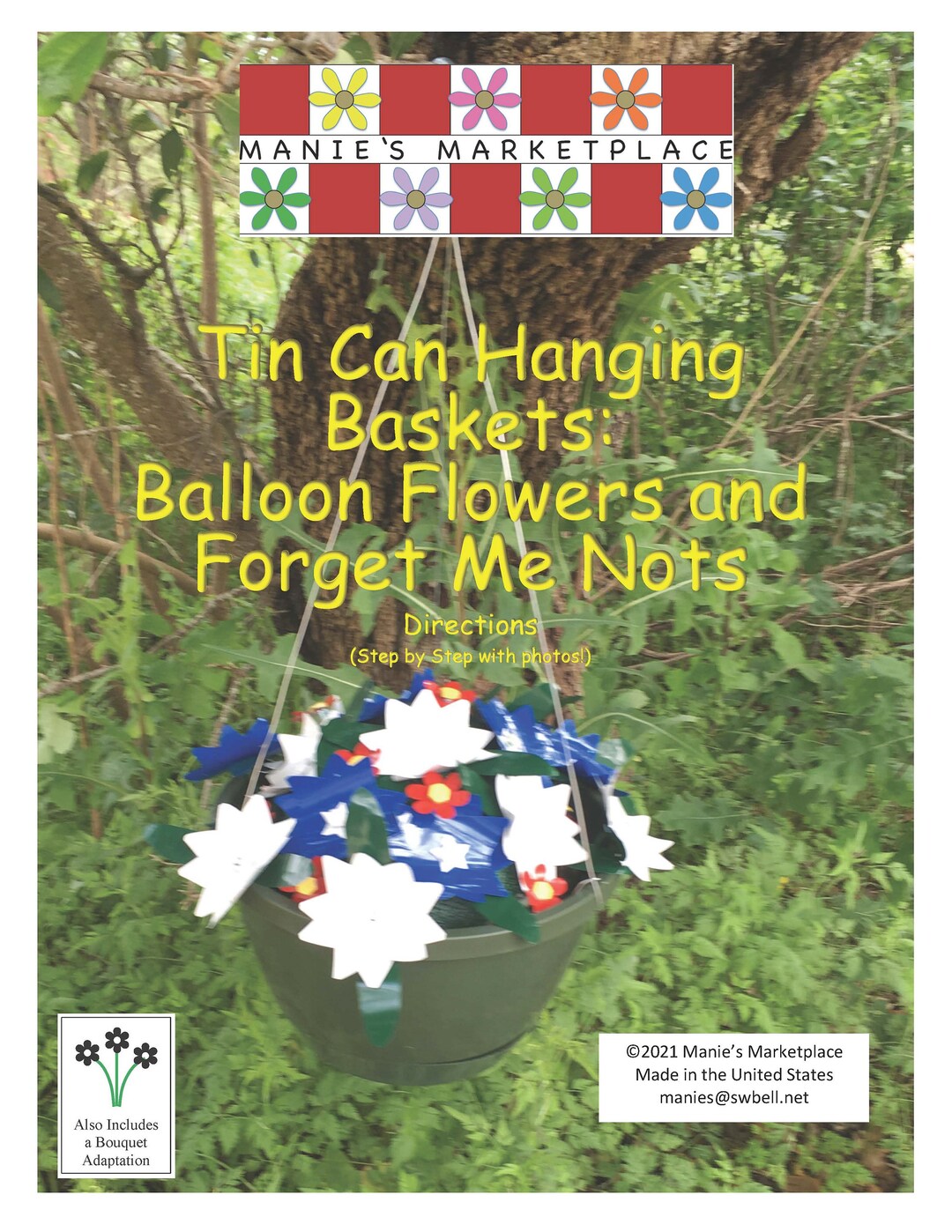 Balloon Flowers and Forget Me Nots - Etsy
