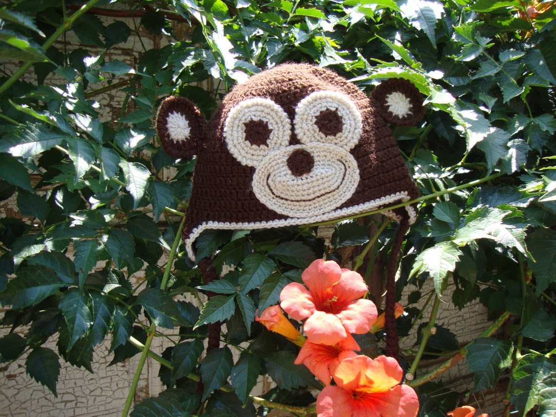 Hat Monkey Shape Winter Caps Unisex Accessory Baby Hats - Etsy