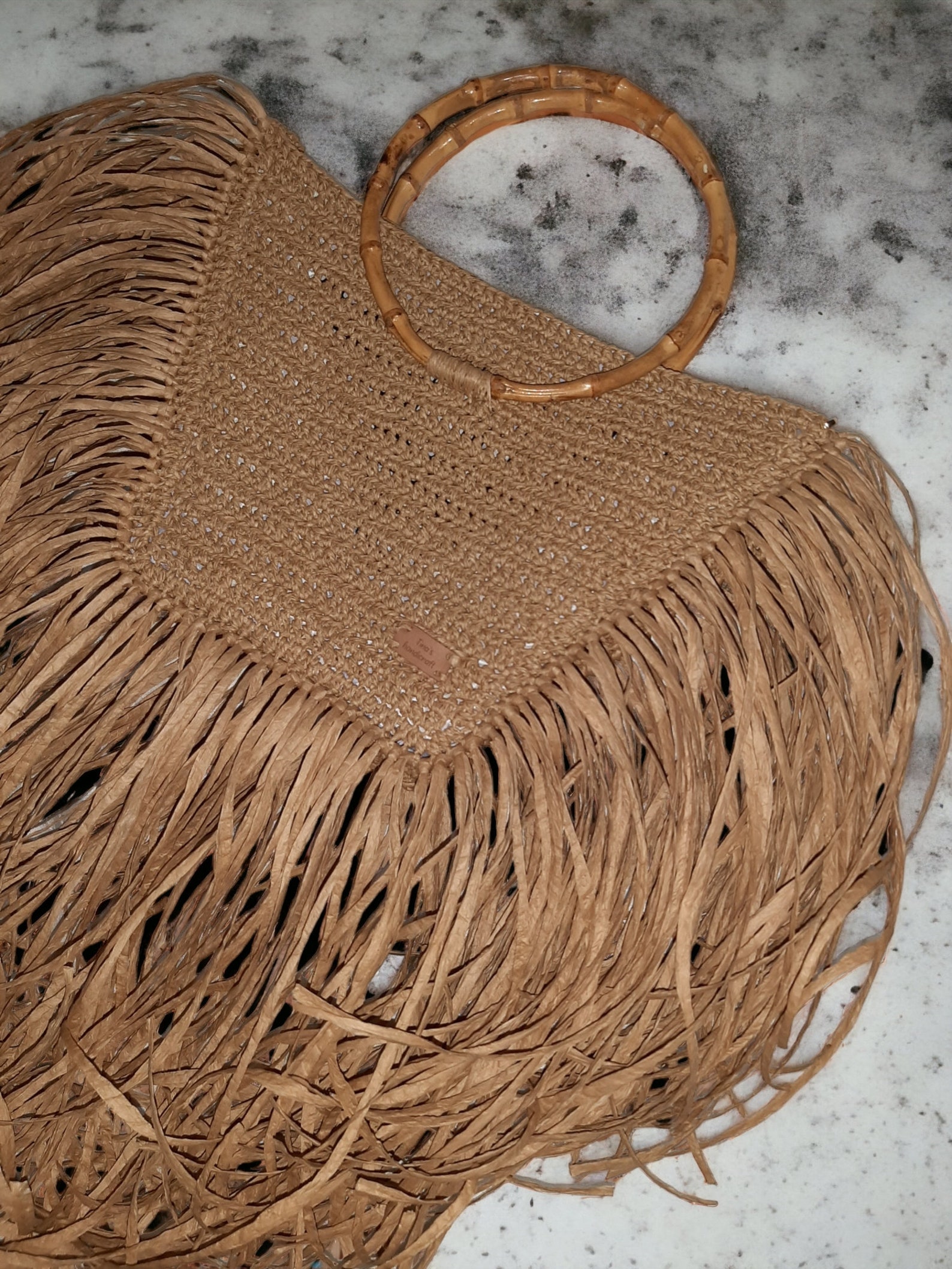 Crochet Bag Wιth Fringes From Ecological Rafia Yarn - Etsy
