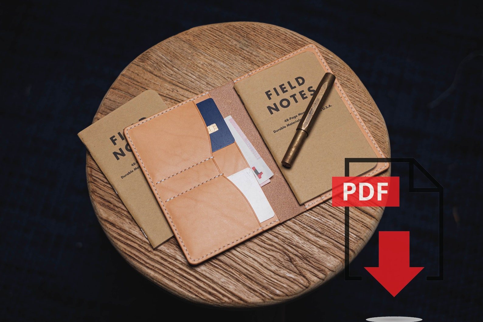 Leather Field Notes Wallet PDF Template Set No.12 Digital | Etsy