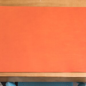 12 COLORS - Orange Buttero Leather Desk / Keyboard & Mouse Pad - Etsy